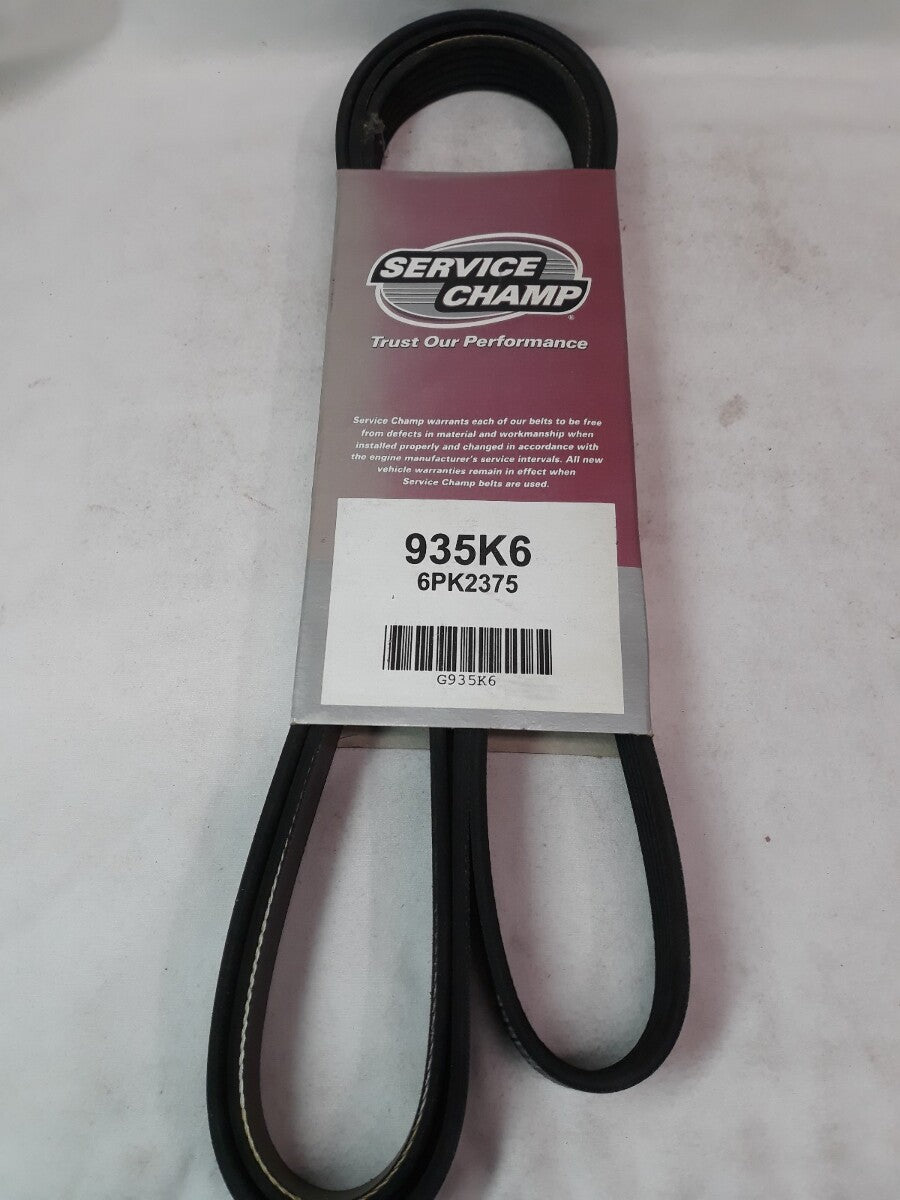 NEW SERVICE CHAMP Serpentine Belt 935K6/ 6PK2375 – Merica Powersports