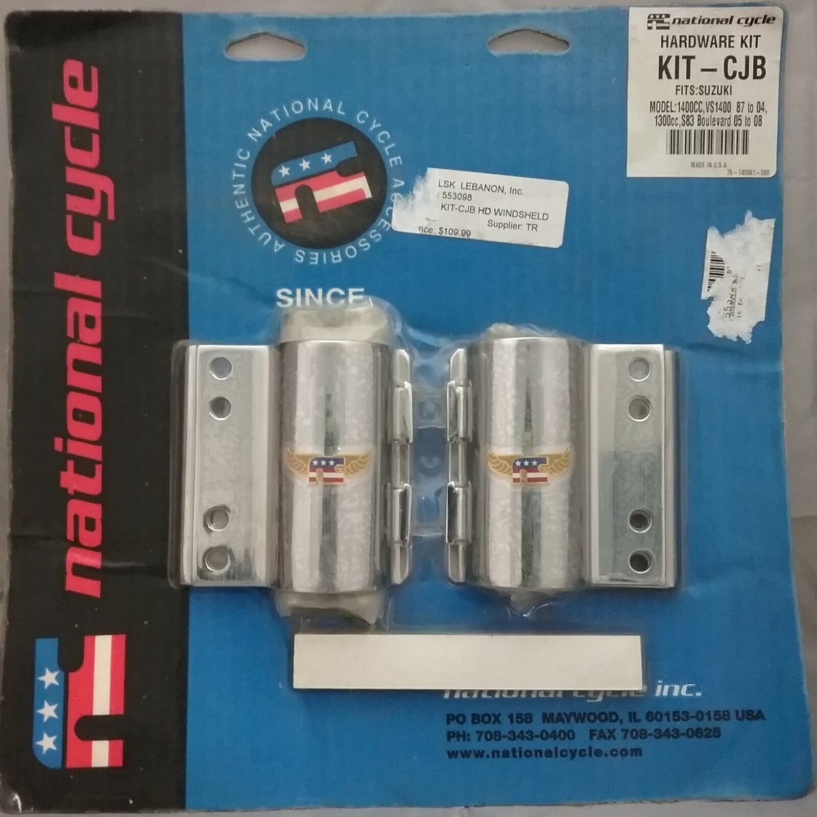 NEW NATIONAL CYCLE KIT-CJB HEAVY DUTY WINDSHIELD MOUNT KIT SUZUKI BOUL ...