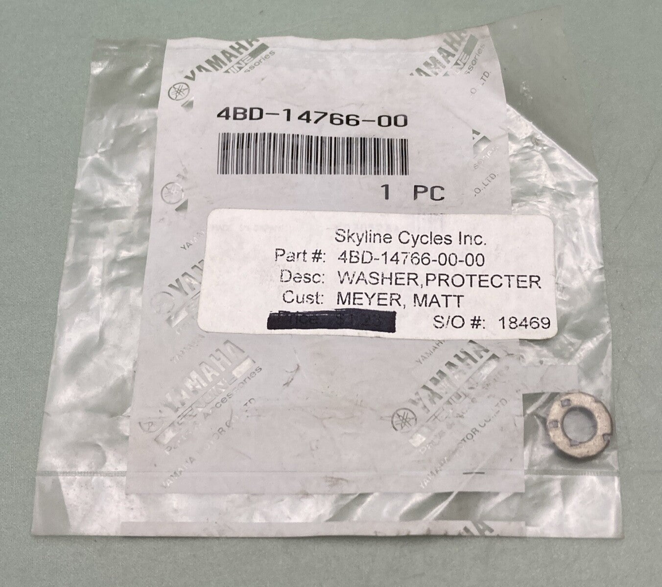 NEW GENUINE YAMAHA 4BD-14766-00 CYLINDER HEAD Washer, Protector ...
