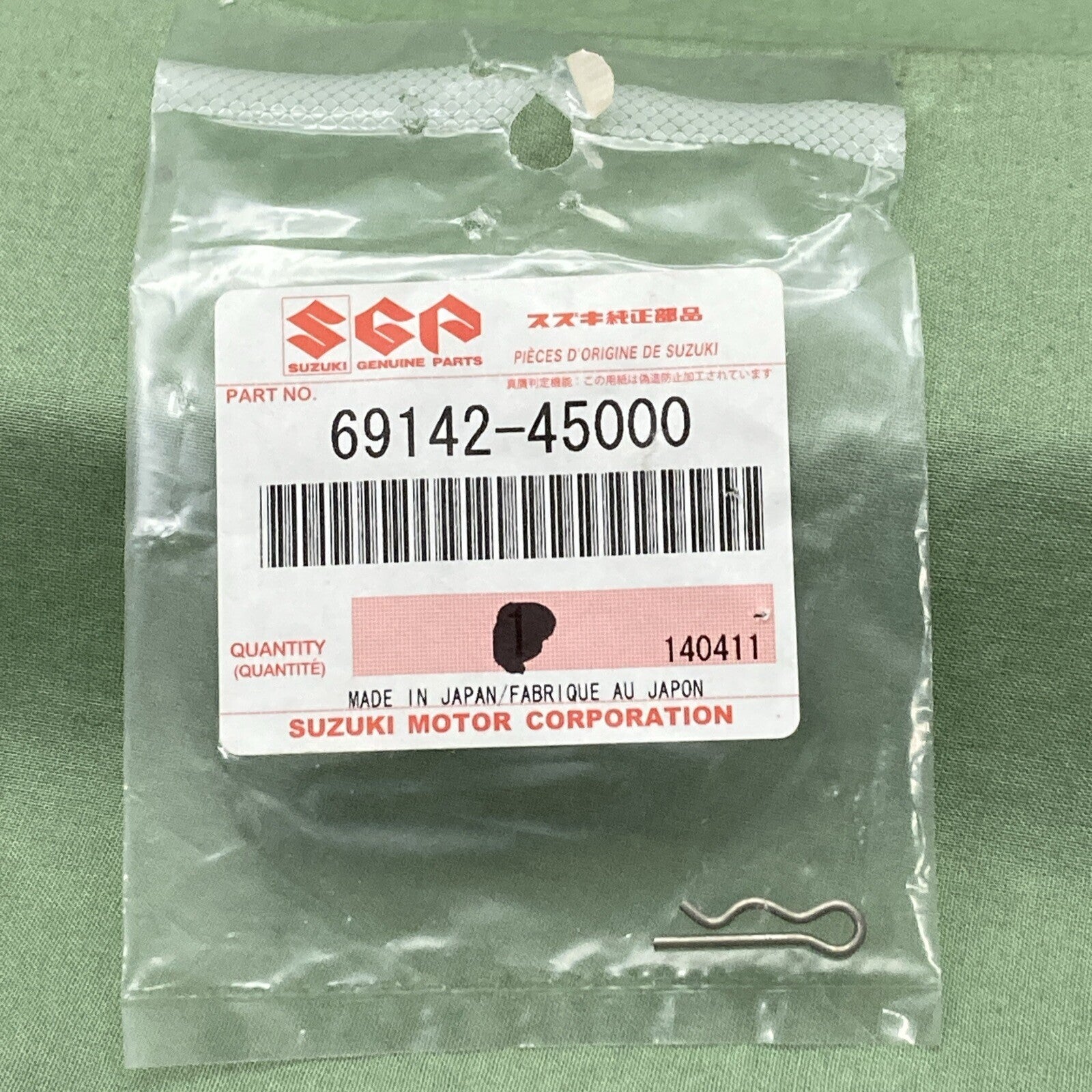 QTY 2 NEW GENUINE SUZUKI 69142-45000 REAR CALIPERS BRAKE PAD CLIP ...