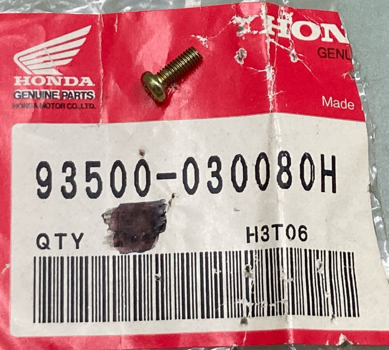 NEW GENUINE HONDA 93500-03008-0H PAN SCREW BATTERY – Merica Powersports