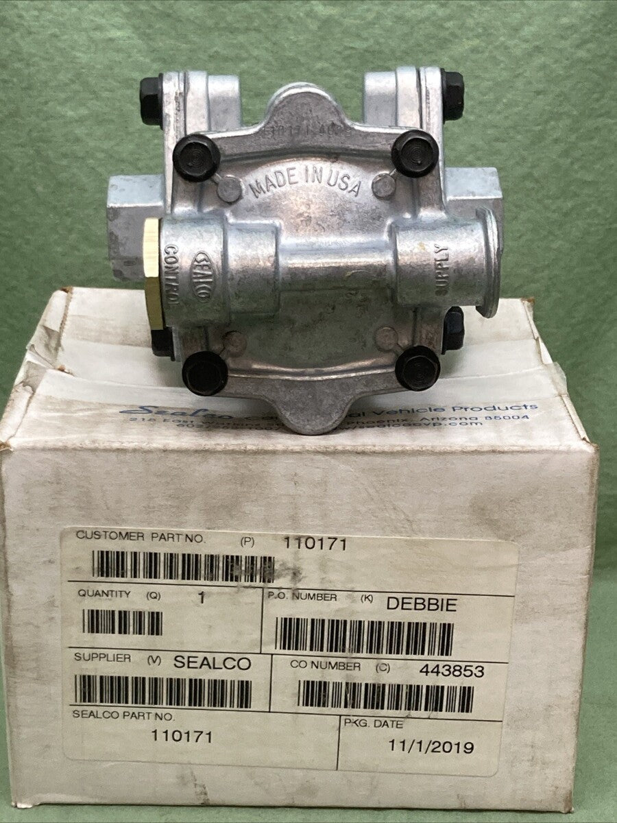 NEW SEALCO 110171 1/2" AND 3/8" RESERVOIR PORTS SPRING BRAKE CONTROL V ...