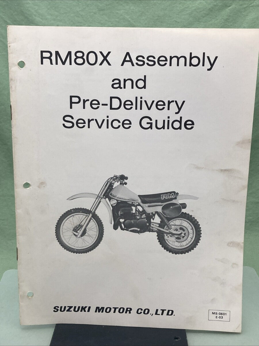 GENUINE SUZUKI MS-0601E-03 RM80X ASSEMBLY AND PRE-DELIVERY SERVICE GUI ...