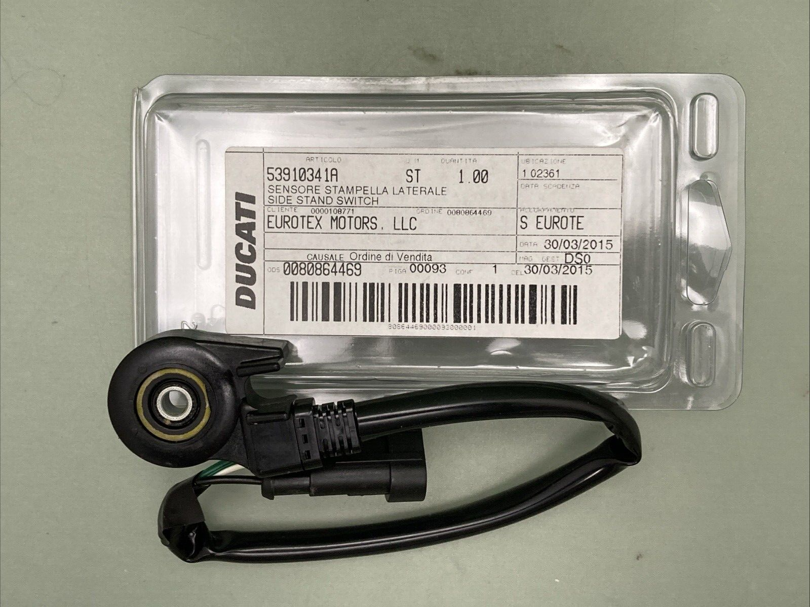 NEW GENUINE DUCATI 53910341A SWITCH ASSY, SIDE STAND – Merica Powersports