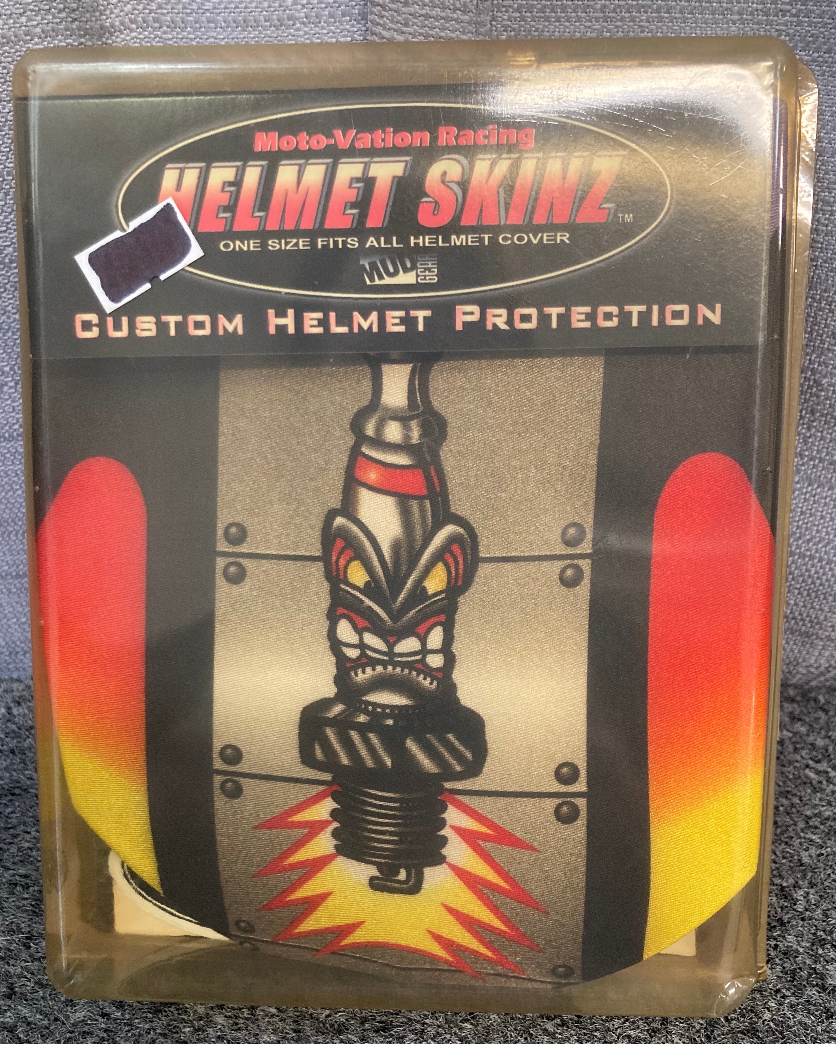 New Genuine Moto-Vation Racing Helmet Skinz Wrap Cover, Totem Spark Pl ...