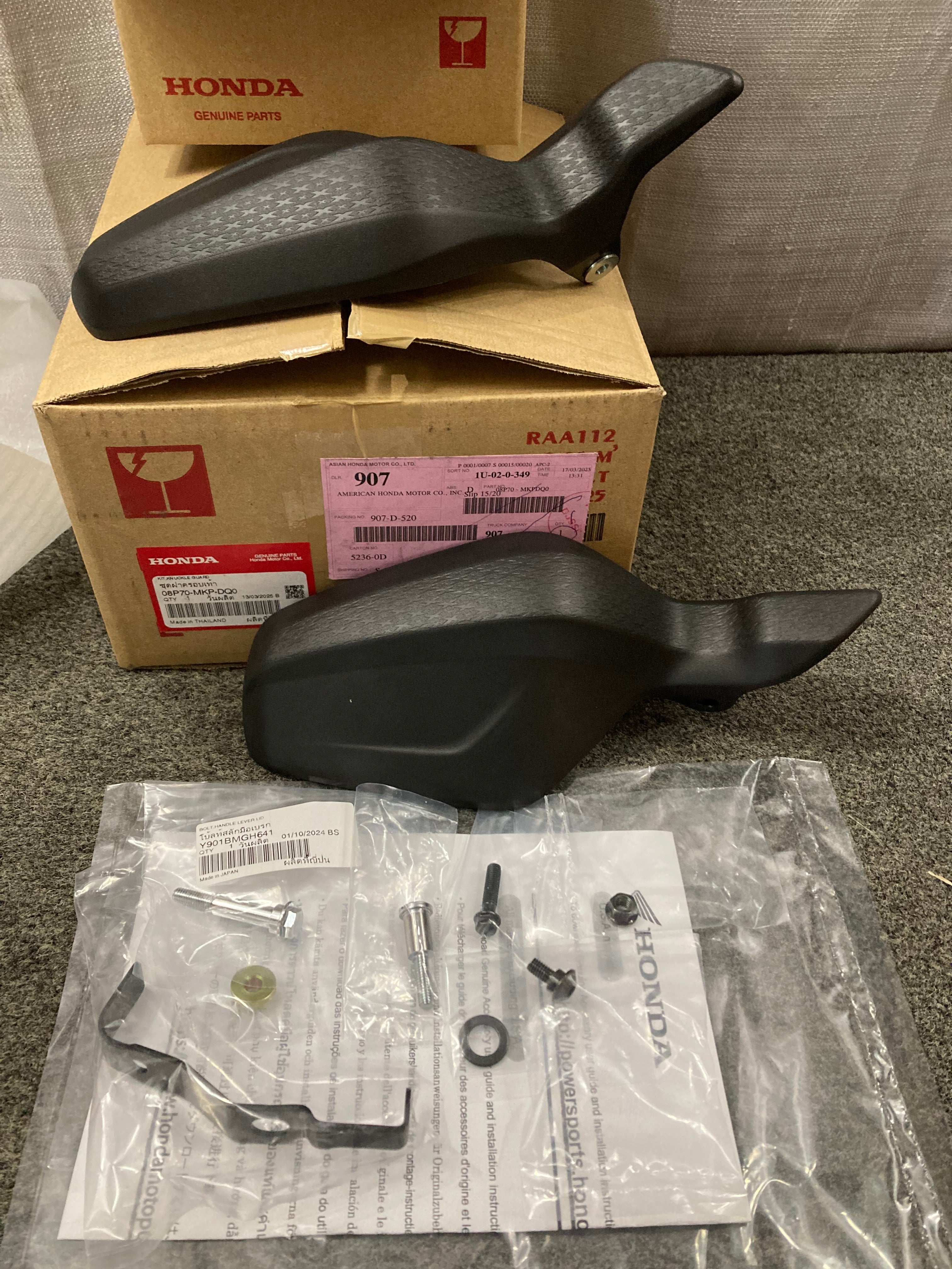 New Genuine Honda 08P70-MKP-DQ0 KIT KNUCKLE GUARD – Merica Powersports