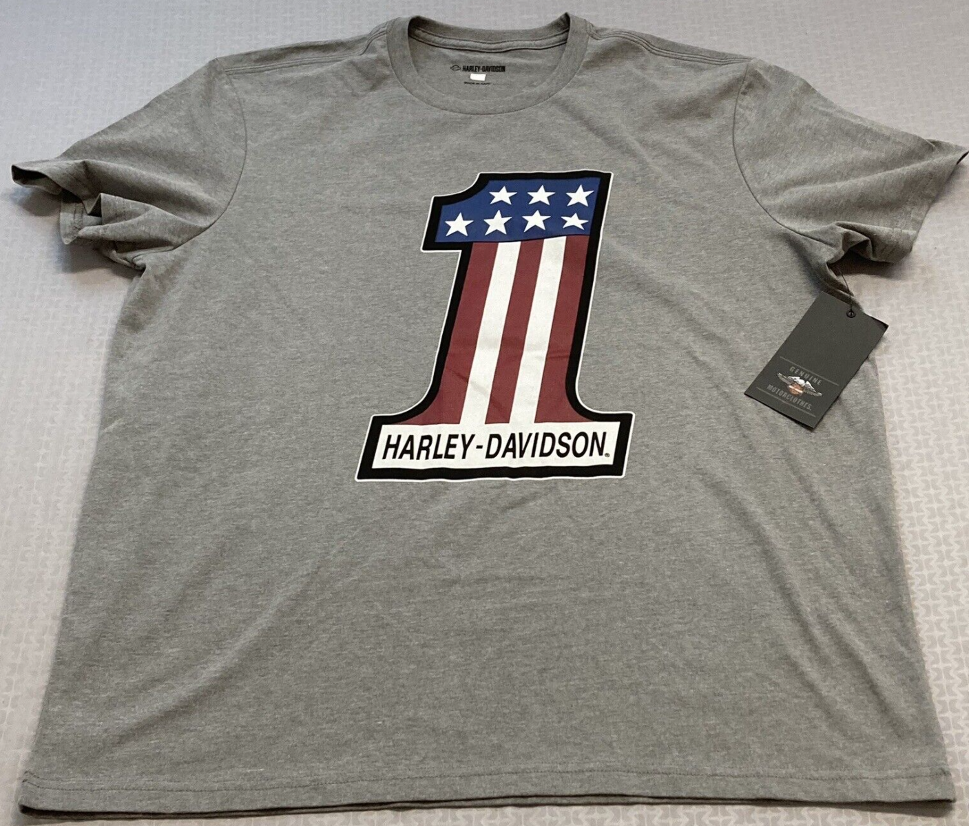 NEW GENUINE HARLEY DAVIDSON 99004-22VM MEN'S MED TEE KNIT HEATHER GREY ...