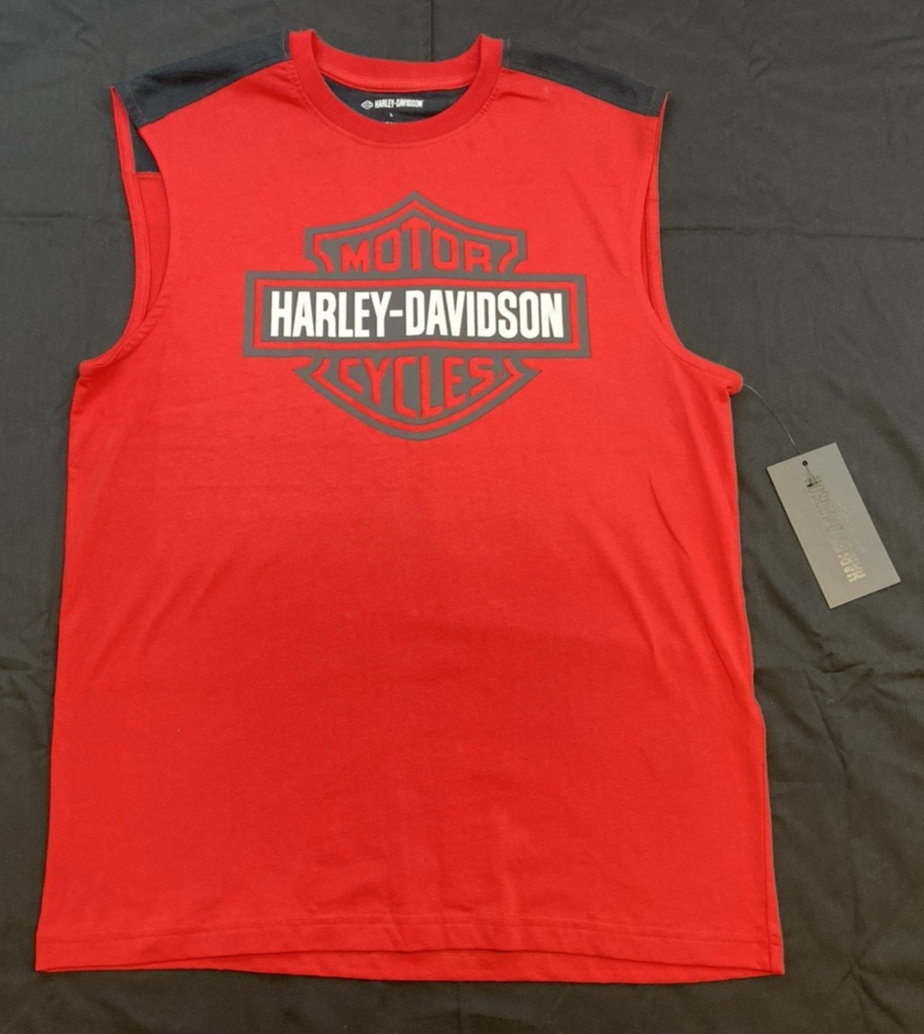 NEW GENUINE HARLEY DAVIDSON 96546-24VM/000L MEN'S LG Sizzling Bar & Sh ...